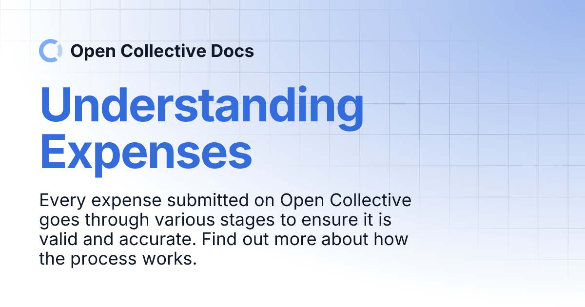 Understanding Expenses | Open Collective Docs