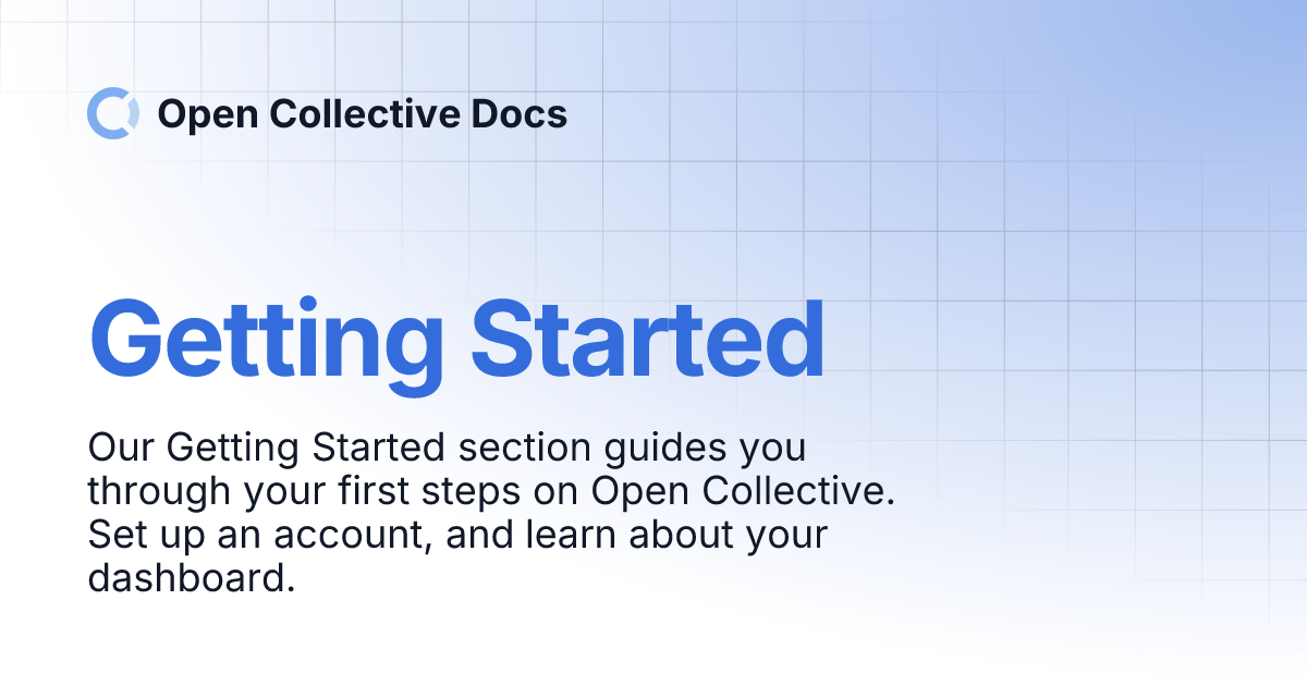 Getting Started | Open Collective Docs